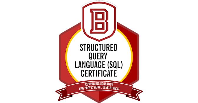 Structured Query Language (SQL) Certificate was issued by Bradley ... Structured Query Language (SQL) Certificate was issued by Bradley ...