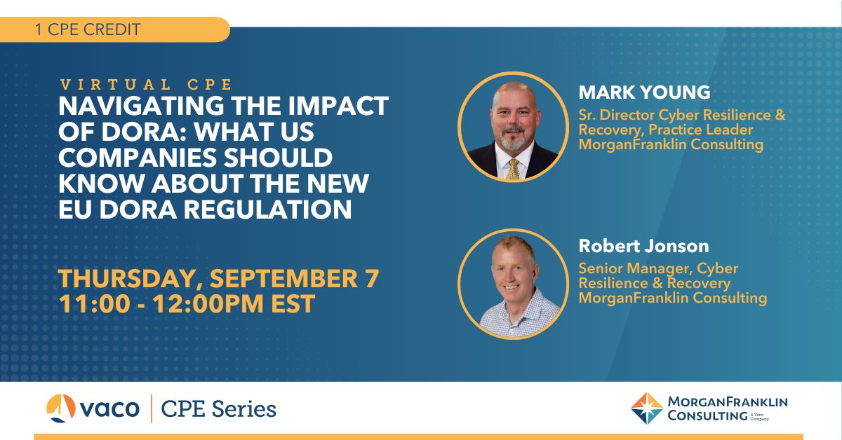 CPE: Navigating the Impact of DORA | Heath Grona, CPA CPE: Navigating the Impact of DORA | Heath Grona, CPA
