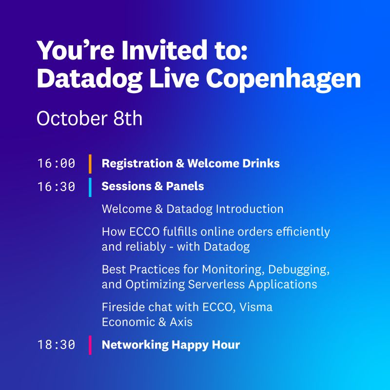 Datadog on LinkedIn: Datadog Live Copenhagen | Datadog Datadog on LinkedIn: Datadog Live Copenhagen | Datadog