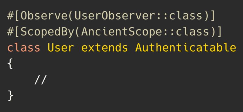 New in this week's Laravel 10.44: we can use PHP attributes to define ... New in this week's Laravel 10.44: we can use PHP attributes to define ...