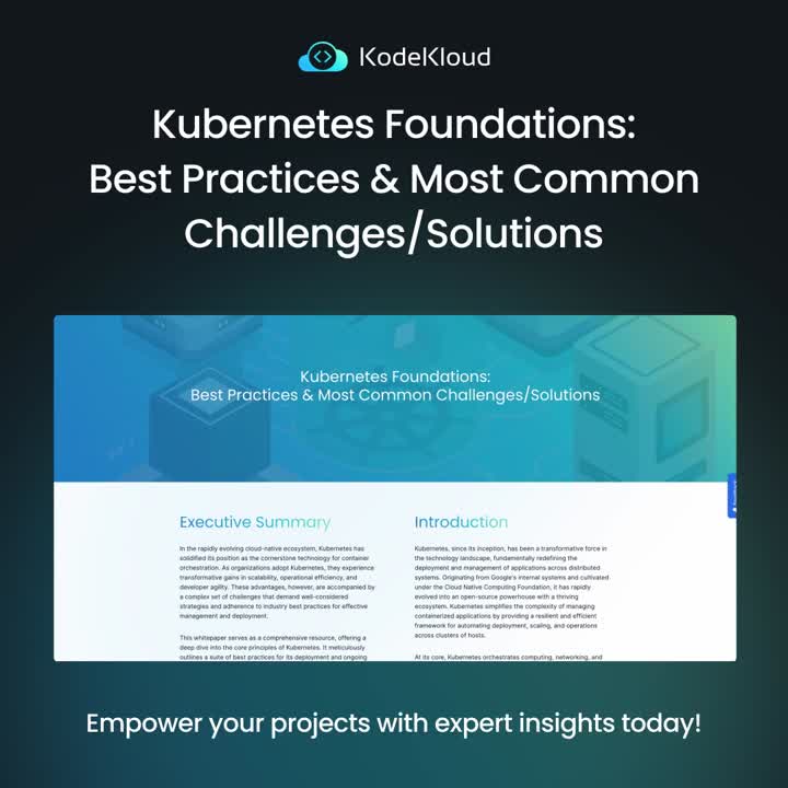 KodeKloud on LinkedIn: Dive into 'Kubernetes Foundations: Best ... KodeKloud on LinkedIn: Dive into 'Kubernetes Foundations: Best ...