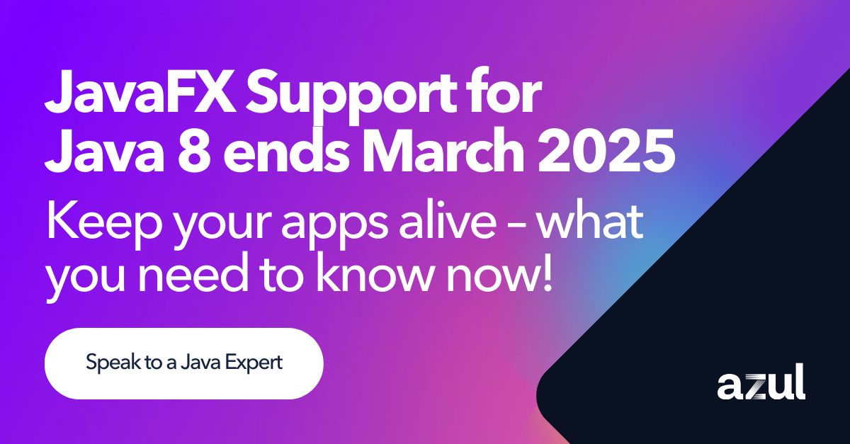 Azul on LinkedIn: End of Support for JavaFX on Java SE 8 Azul on LinkedIn: End of Support for JavaFX on Java SE 8