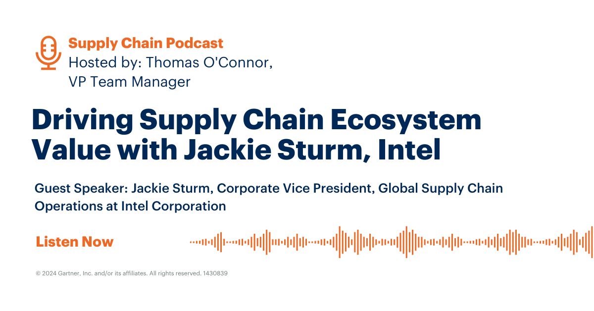 Driving Supply Chain Ecosystem Value with Jackie Sturm, Intel ... Driving Supply Chain Ecosystem Value with Jackie Sturm, Intel ...