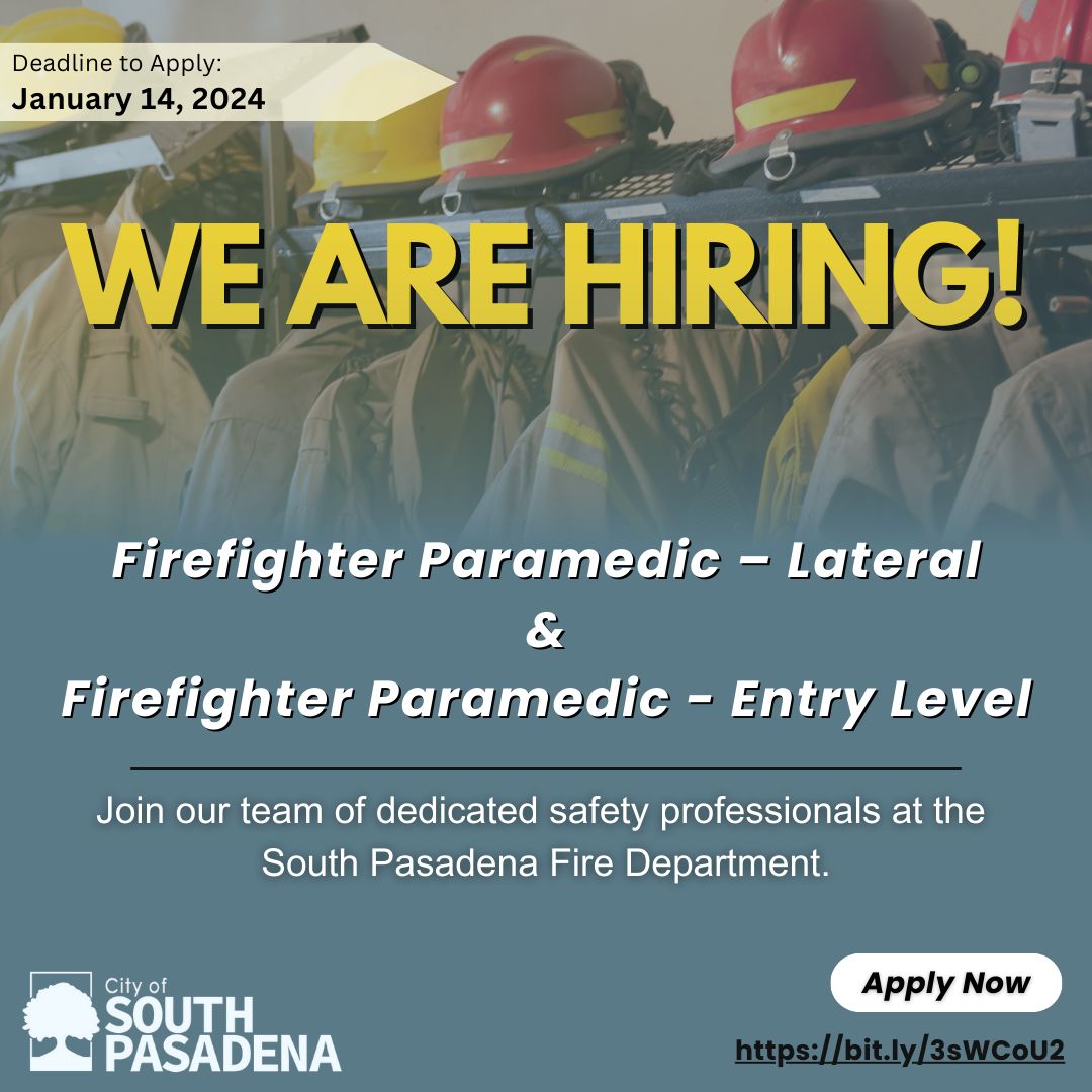 We are hiring in our Fire Department! | Armine Chaparyan, ICMA-CM We are hiring in our Fire Department! | Armine Chaparyan, ICMA-CM