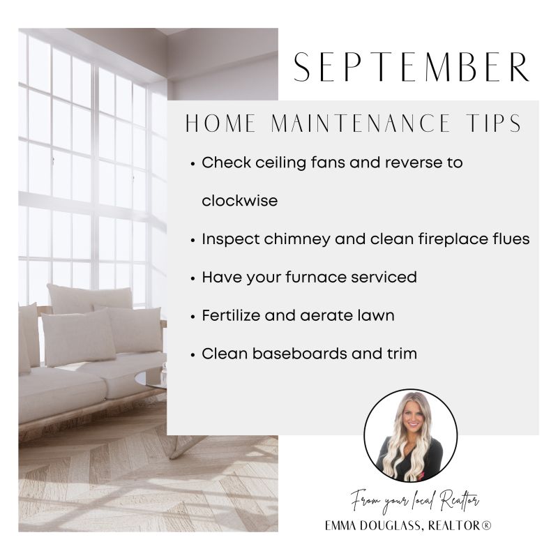 Emma Douglass on LinkedIn: September Home Maintenance Tips! Emma Douglass on LinkedIn: September Home Maintenance Tips!