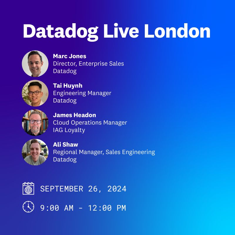 Datadog on LinkedIn: Datadog Live London | Datadog Datadog on LinkedIn: Datadog Live London | Datadog
