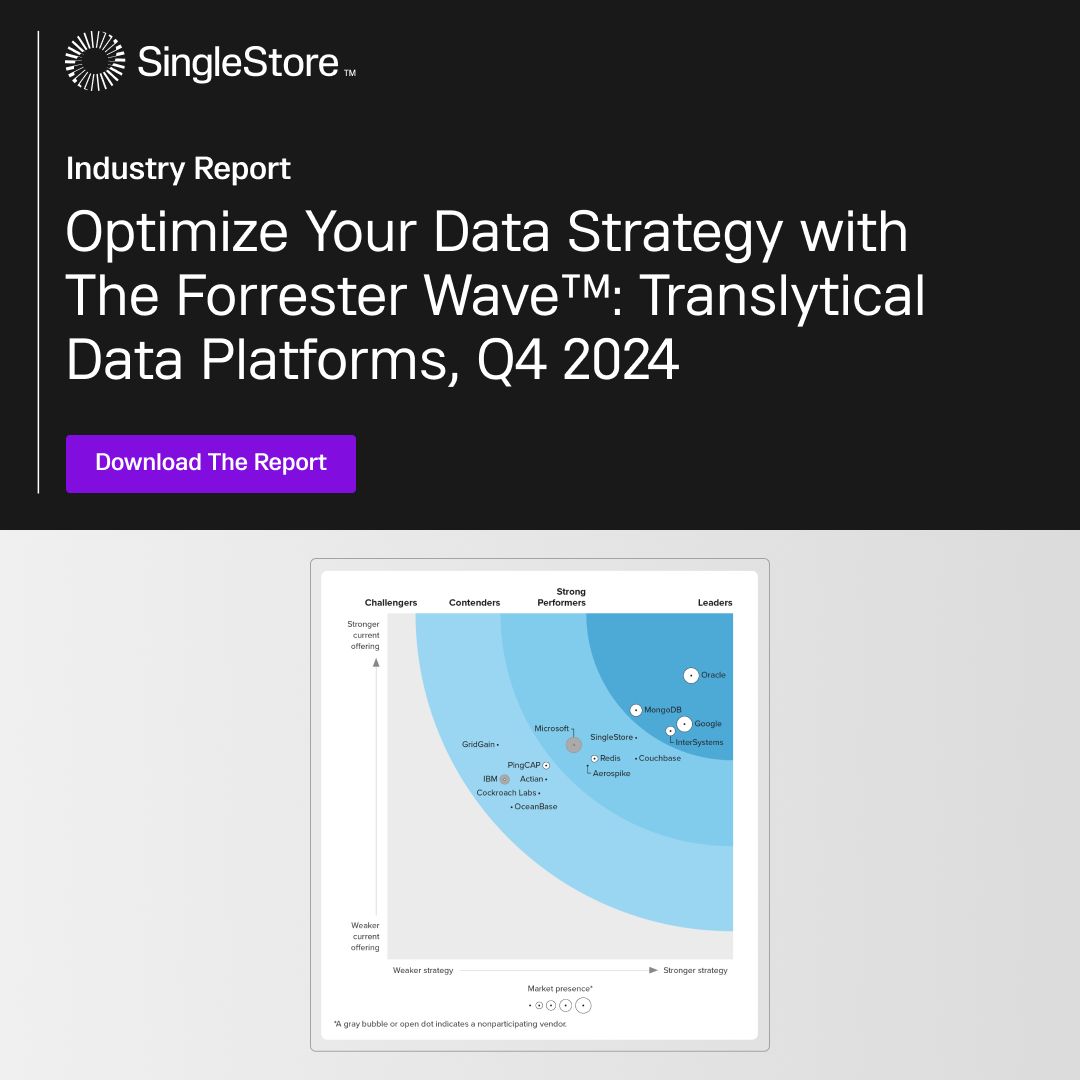 The Forrester Wave™: Translytical Data Platforms, | SingleStore The Forrester Wave™: Translytical Data Platforms, | SingleStore