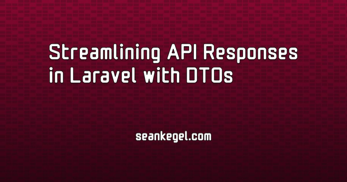Streamlining API Responses in Laravel with DTOs | Laravel News Streamlining API Responses in Laravel with DTOs | Laravel News