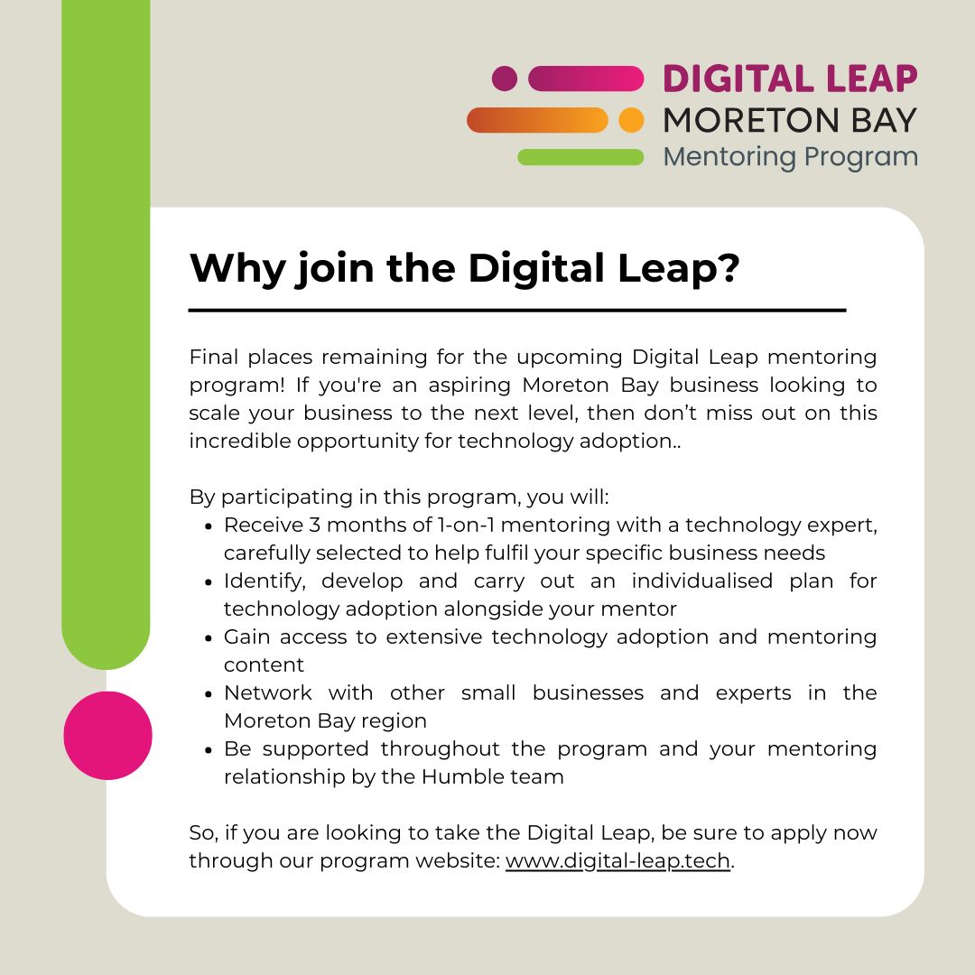 Innovate Moreton Bay on LinkedIn: #digitalleap #mentoring # ... Innovate Moreton Bay on LinkedIn: #digitalleap #mentoring # ...