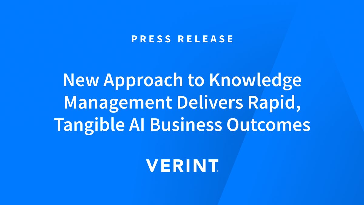 Verint on LinkedIn: Verint today announced the launch of the Verint ... Verint on LinkedIn: Verint today announced the launch of the Verint ...