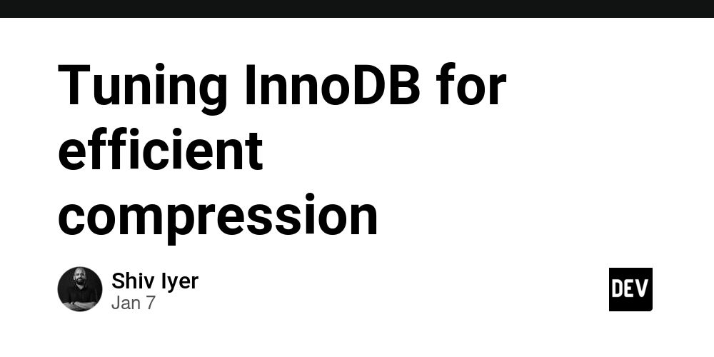 MinervaDB on LinkedIn: Tuning InnoDB for efficient compression MinervaDB on LinkedIn: Tuning InnoDB for efficient compression
