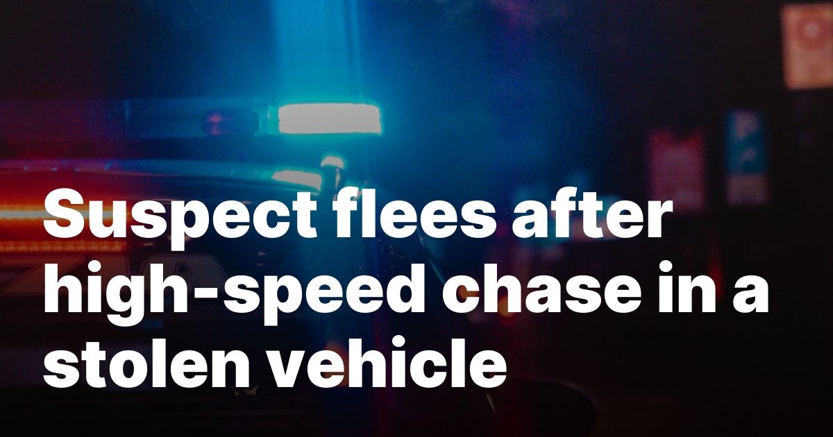 Denise Lockwood on LinkedIn: Suspect flees after high-speed chase in a ... Denise Lockwood on LinkedIn: Suspect flees after high-speed chase in a ...