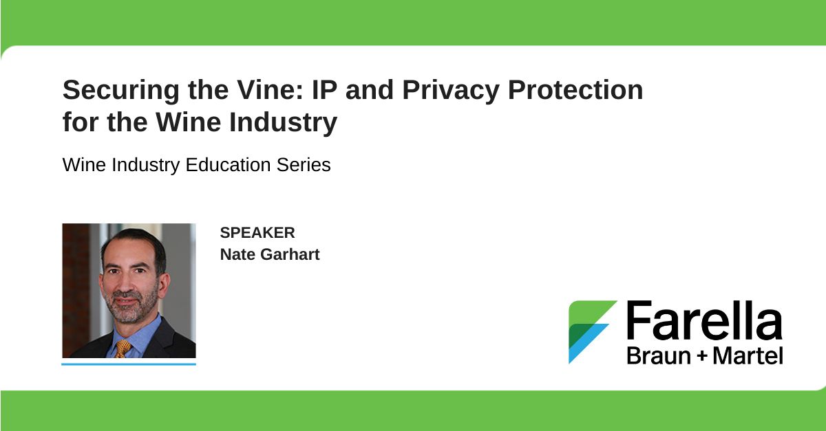 Sarah Peterman Bell on LinkedIn: Securing the Vine: IP and Privacy ... Sarah Peterman Bell on LinkedIn: Securing the Vine: IP and Privacy ...