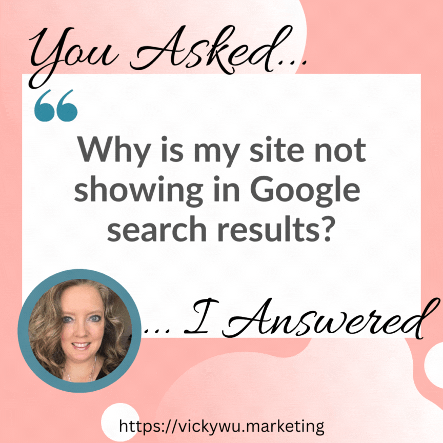 Vicky Wu on LinkedIn: Why is my website not showing up on Google search ... Vicky Wu on LinkedIn: Why is my website not showing up on Google search ...