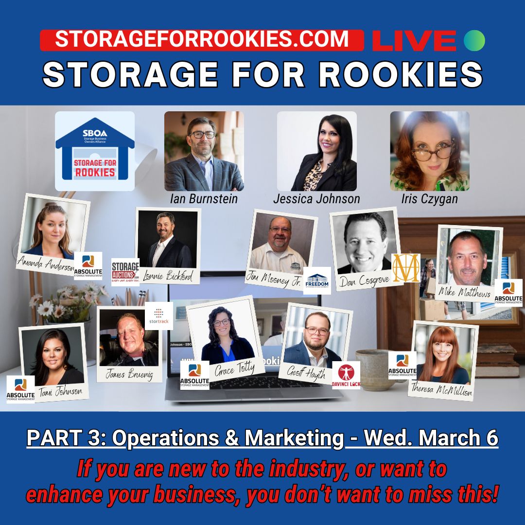 Storage Business Owners Alliance (SBOA) on LinkedIn: #storageforrookies ... Storage Business Owners Alliance (SBOA) on LinkedIn: #storageforrookies ...