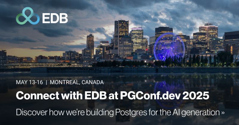 #edbpostgresai #justsolveitwithpostgres #postgresql #postgres # ... #edbpostgresai #justsolveitwithpostgres #postgresql #postgres # ...