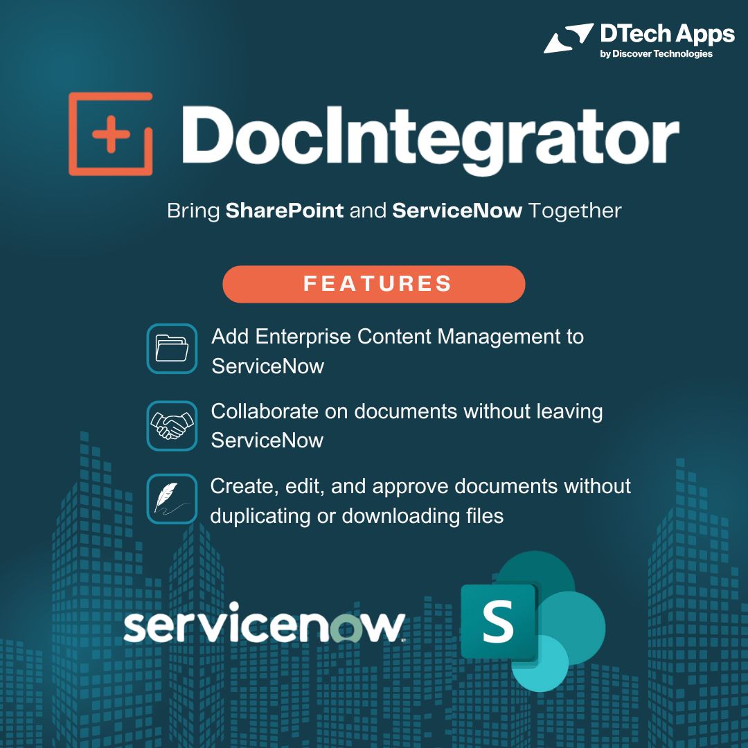 DTech Apps on LinkedIn: Simplify document management within ServiceNow ... DTech Apps on LinkedIn: Simplify document management within ServiceNow ...