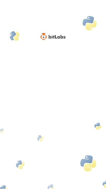 bitLabs on LinkedIn: #python #bitlabs #pythonprogram #pythondev # ... bitLabs on LinkedIn: #python #bitlabs #pythonprogram #pythondev # ...