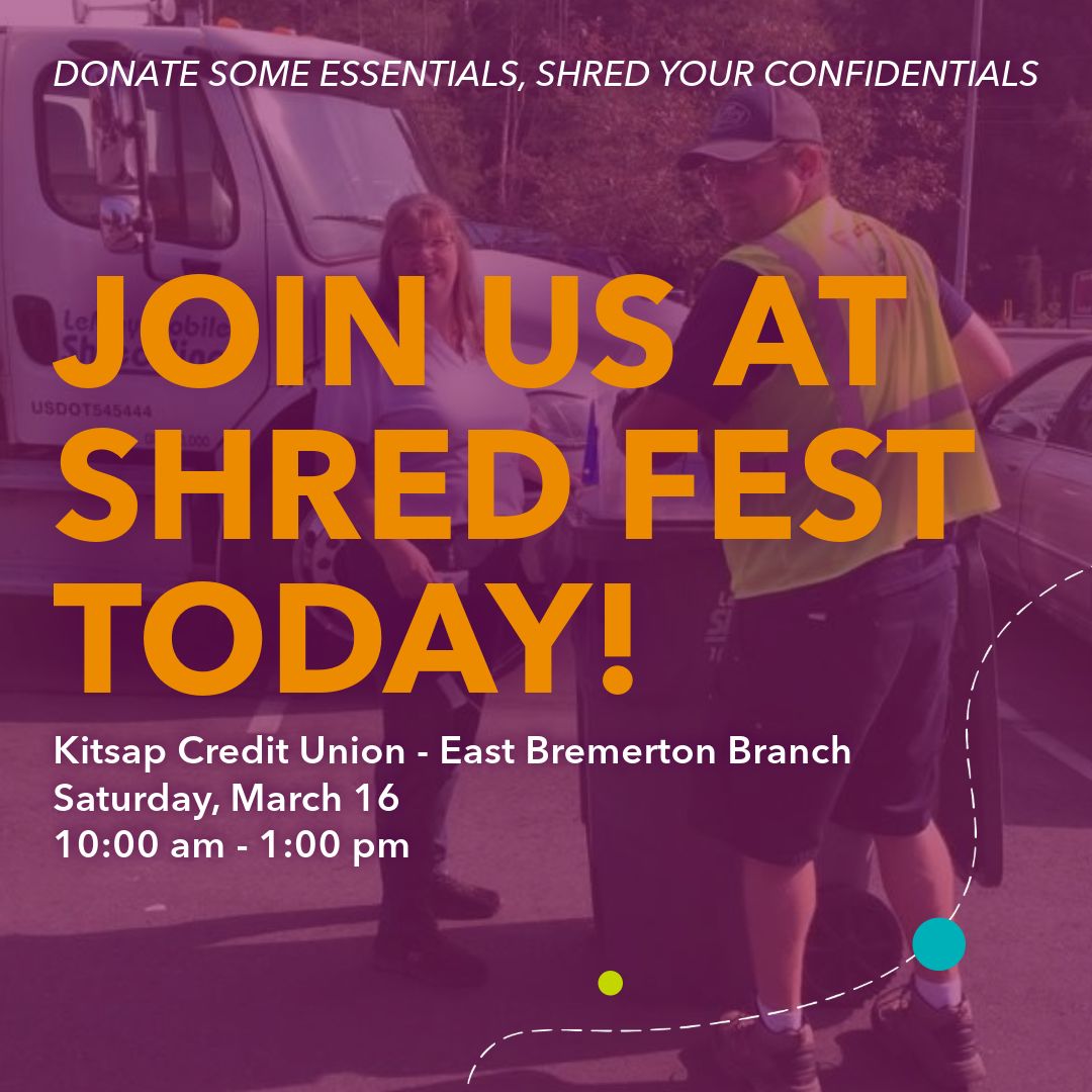 Kitsap Credit Union on LinkedIn: We're kicking off our first Shred Fest ... Kitsap Credit Union on LinkedIn: We're kicking off our first Shred Fest ...