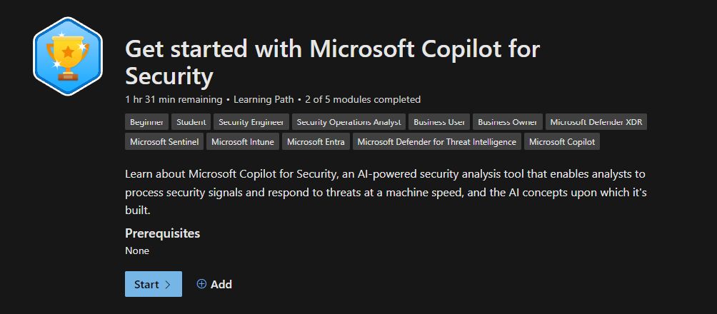 Learn the Microsoft Copilot for Security - Training | Rod Trent posted ... Learn the Microsoft Copilot for Security - Training | Rod Trent posted ...