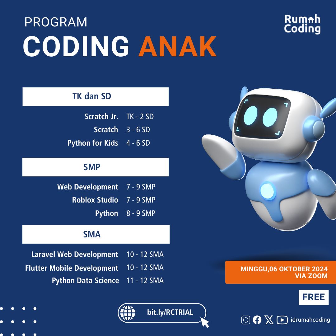 Rumah Coding on LinkedIn: #codinganak #codingkids #codingpython # ... Rumah Coding on LinkedIn: #codinganak #codingkids #codingpython # ...