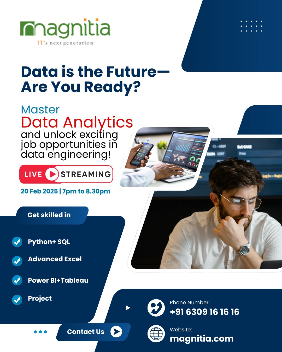 #dataanalytics #python #sql #powerbi #tableau #excel | Magnitia #dataanalytics #python #sql #powerbi #tableau #excel | Magnitia