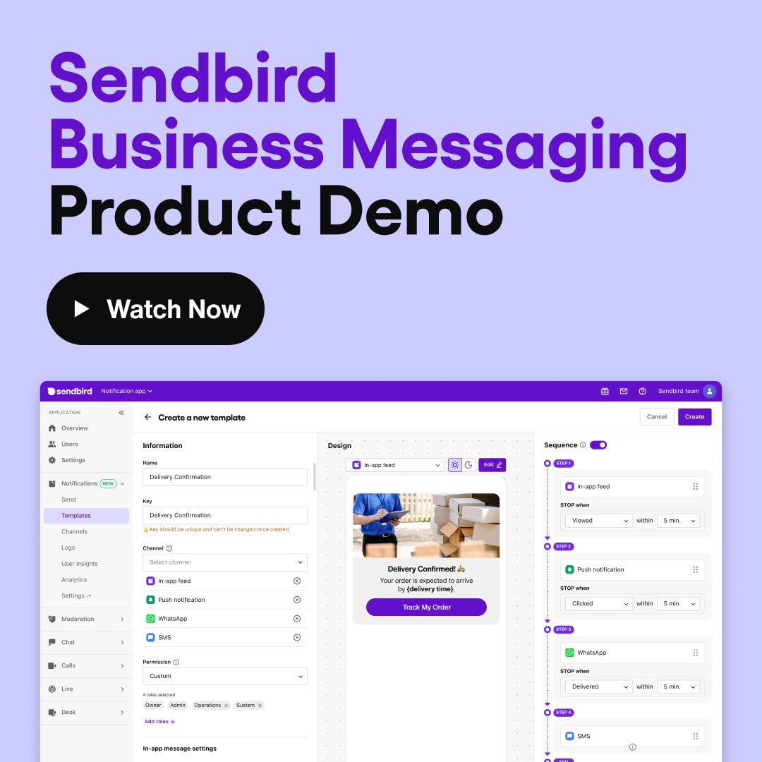 Sendbird on LinkedIn: Product Demo: Sendbird Business Messaging Sendbird on LinkedIn: Product Demo: Sendbird Business Messaging