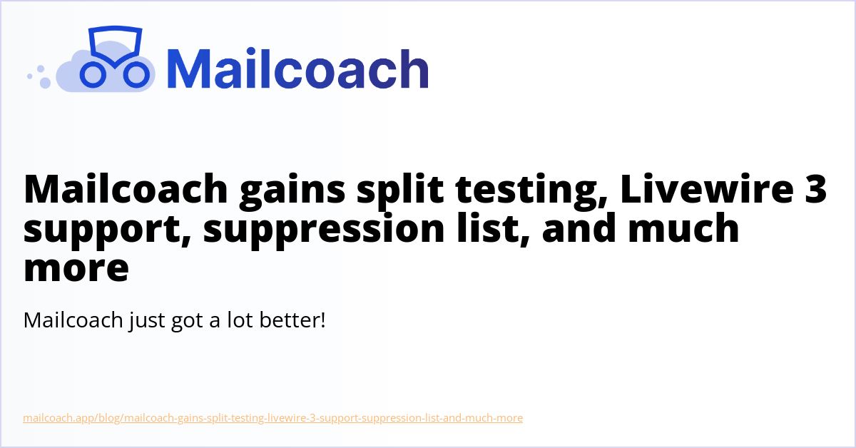 LaraChat on LinkedIn: LaraChat Articles - Mailcoach gains split testing ... LaraChat on LinkedIn: LaraChat Articles - Mailcoach gains split testing ...