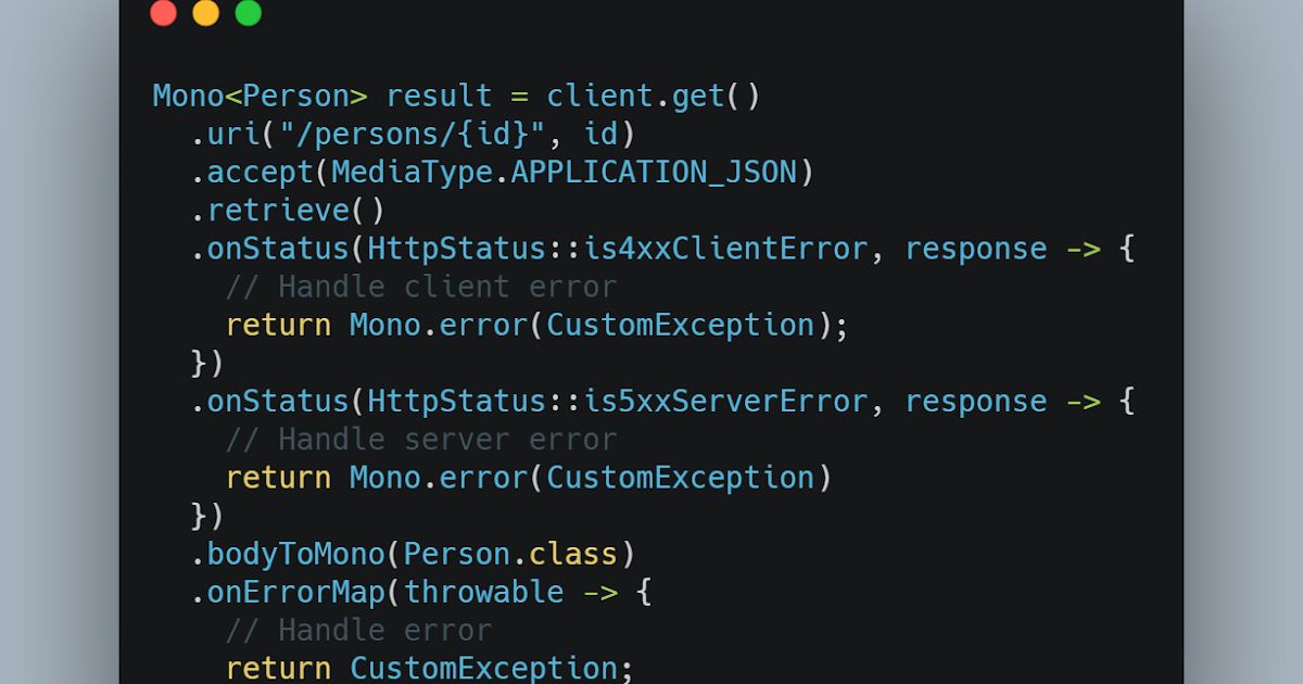 Soma Sharma on LinkedIn: 10 Examples of WebClient In Spring Framework ... Soma Sharma on LinkedIn: 10 Examples of WebClient In Spring Framework ...