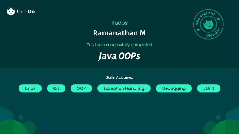 Ramanathan Mahalingam on LinkedIn: #learnbydoing #learnbydoing #criodo ... Ramanathan Mahalingam on LinkedIn: #learnbydoing #learnbydoing #criodo ...