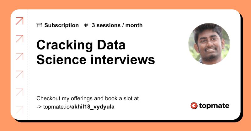 Akhil Vydyula on LinkedIn: Cracking Data Science interviews with Akhil ... Akhil Vydyula on LinkedIn: Cracking Data Science interviews with Akhil ...