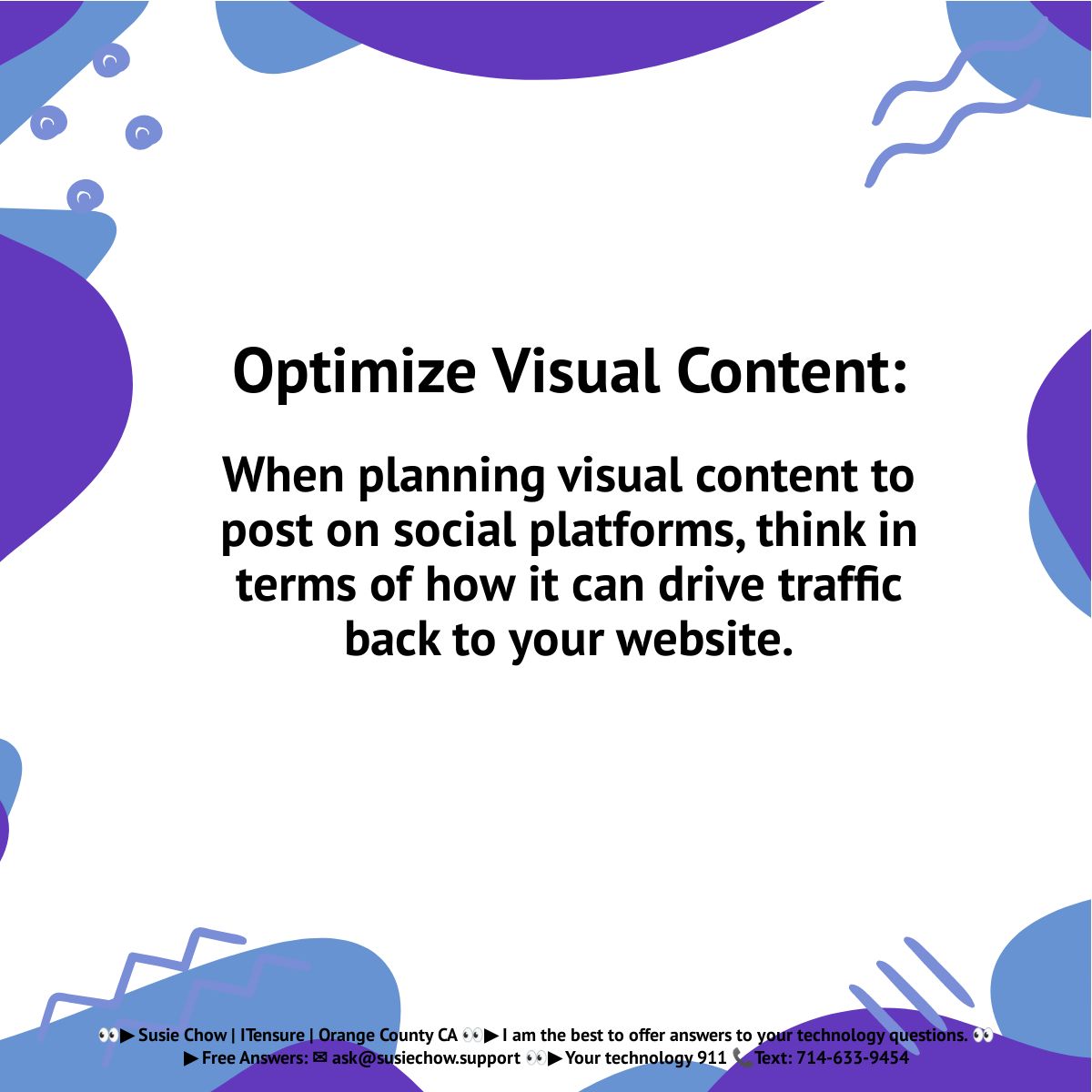 ITensure Inc. on LinkedIn: 📅 Tip of the day! Optimize Visual Content ... ITensure Inc. on LinkedIn: 📅 Tip of the day! Optimize Visual Content ...