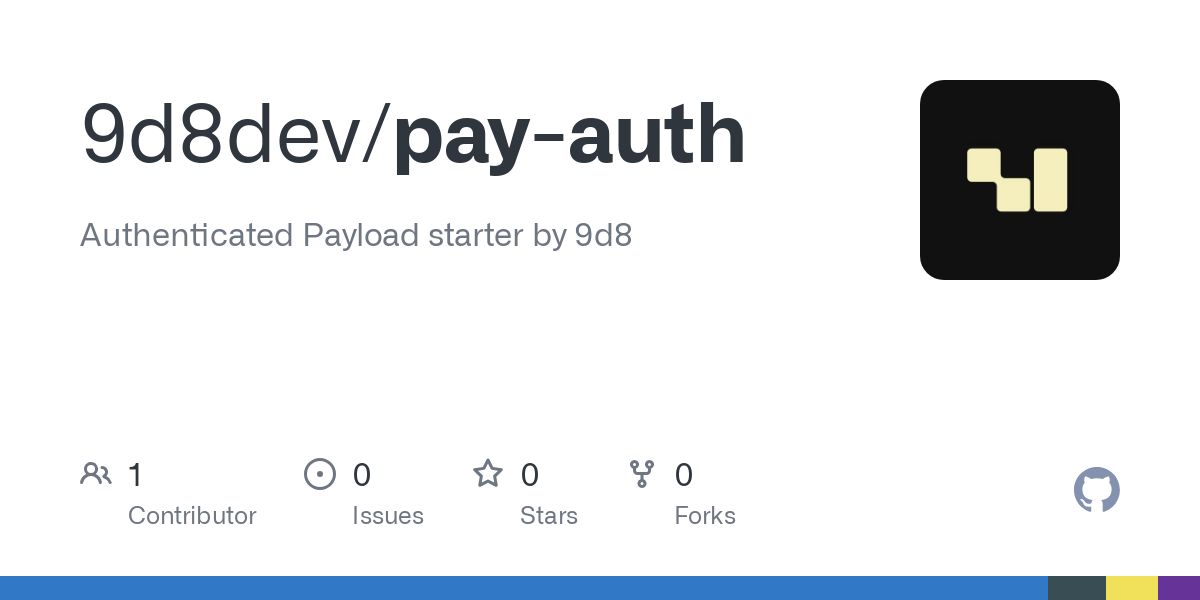 Bridger Tower on LinkedIn: GitHub - 9d8dev/pay-auth: Authenticated ... Bridger Tower on LinkedIn: GitHub - 9d8dev/pay-auth: Authenticated ...