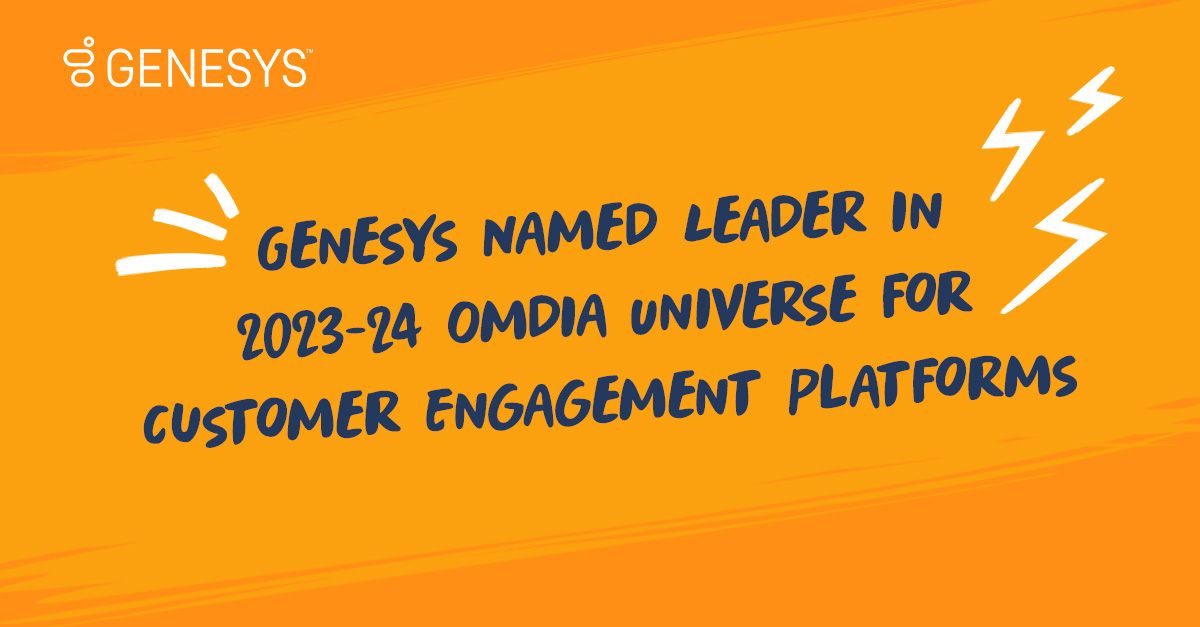 Genesys on LinkedIn: Genesys Named Leader in 2023-24 Omdia Universe for ... Genesys on LinkedIn: Genesys Named Leader in 2023-24 Omdia Universe for ...