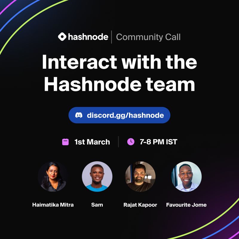 Hashnode on LinkedIn: 📢 Announcing Hashnode Community Call 📢 Starting ... Hashnode on LinkedIn: 📢 Announcing Hashnode Community Call 📢 Starting ...