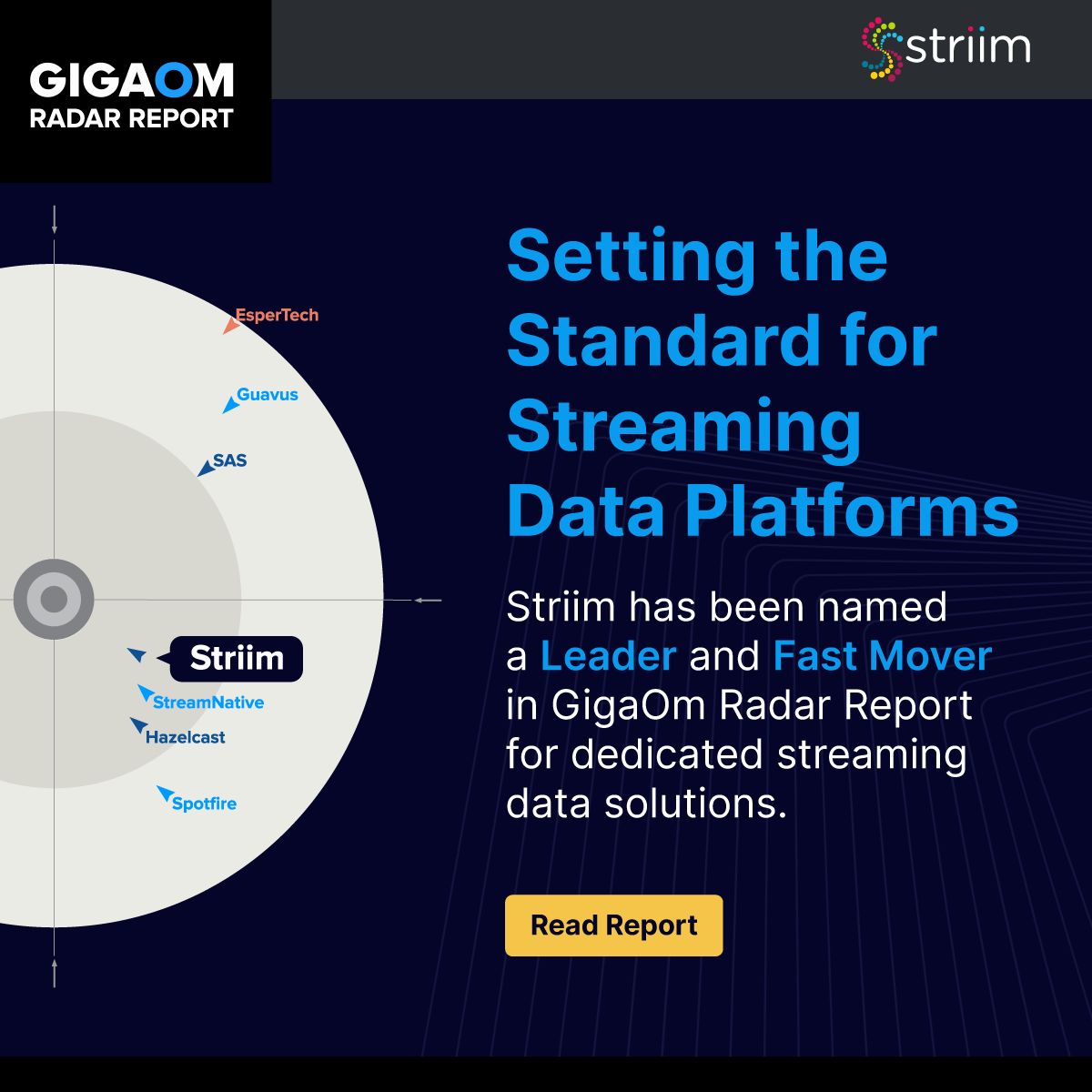 Striim on LinkedIn: 2024 GigaOm Radar for Streaming Data Platforms Striim on LinkedIn: 2024 GigaOm Radar for Streaming Data Platforms