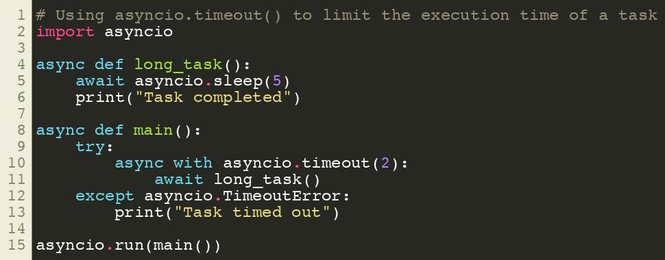 Super Fast Python on LinkedIn: Using asyncio.timeout Super Fast Python on LinkedIn: Using asyncio.timeout