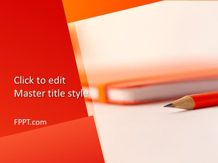 Free Pencil & Paper PowerPoint Template for Educational Presentations ... Free Pencil & Paper PowerPoint Template for Educational Presentations ...