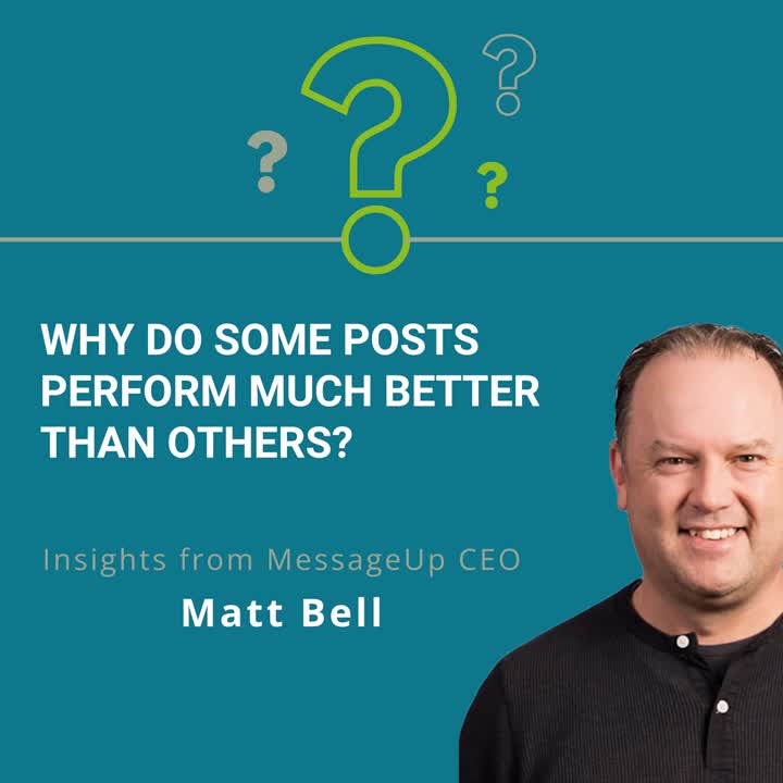 Learn why posts perform better than others in MessageUp video ... Learn why posts perform better than others in MessageUp video ...