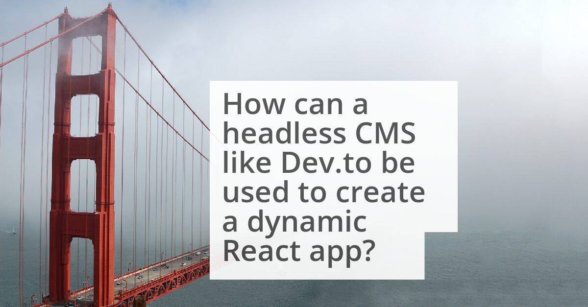 React Jobs on LinkedIn: Blog feature on a react app using Dev.to as a ... React Jobs on LinkedIn: Blog feature on a react app using Dev.to as a ...