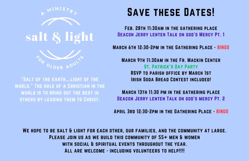 Our Lady of the Wayside Parish on LinkedIn: OLW is forming a Salt ... Our Lady of the Wayside Parish on LinkedIn: OLW is forming a Salt ...