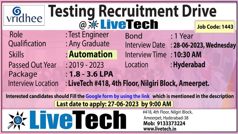 LiveTech QA on LinkedIn: Testing Recruitment Drive @ LiveTech Please ... LiveTech QA on LinkedIn: Testing Recruitment Drive @ LiveTech Please ...