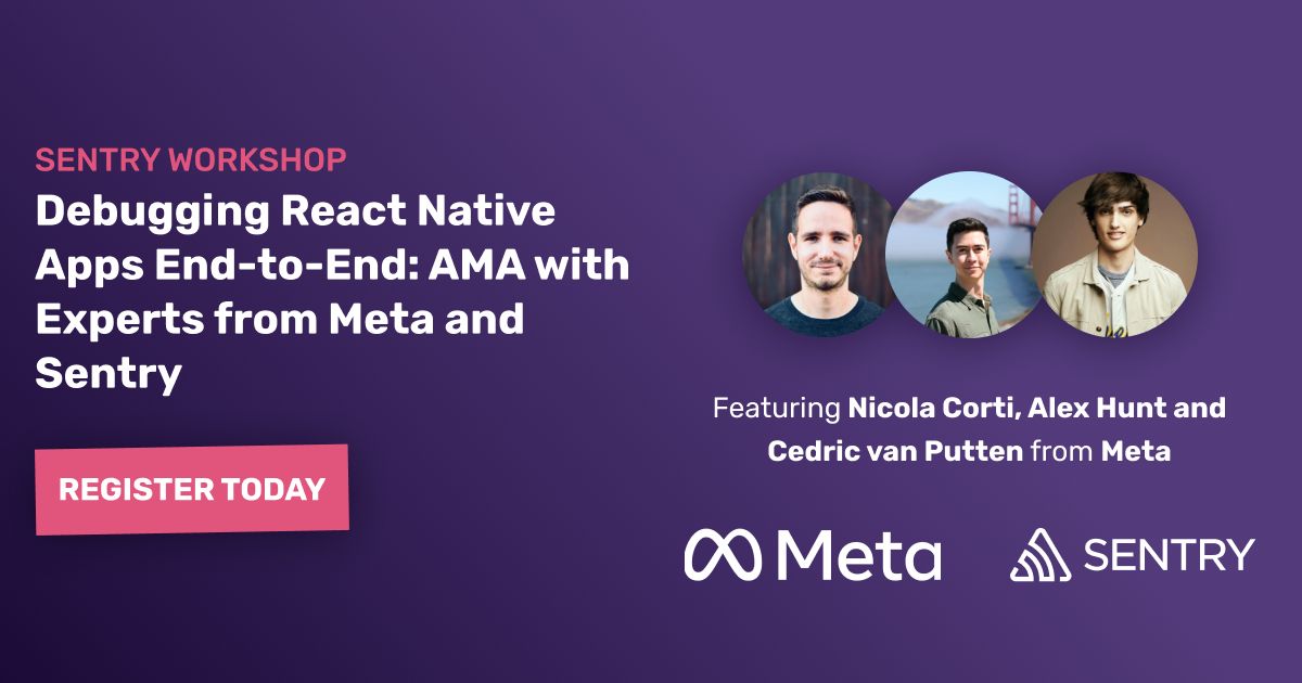 Sentry on LinkedIn: Debugging React Native Apps End-to-End: AMA with ... Sentry on LinkedIn: Debugging React Native Apps End-to-End: AMA with ...