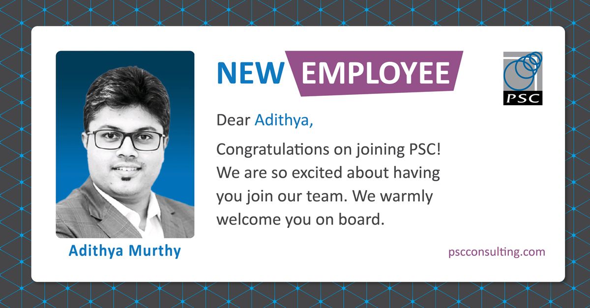Adithya Murthy on LinkedIn: #pscconsulting #newbeginnings # ... Adithya Murthy on LinkedIn: #pscconsulting #newbeginnings # ...