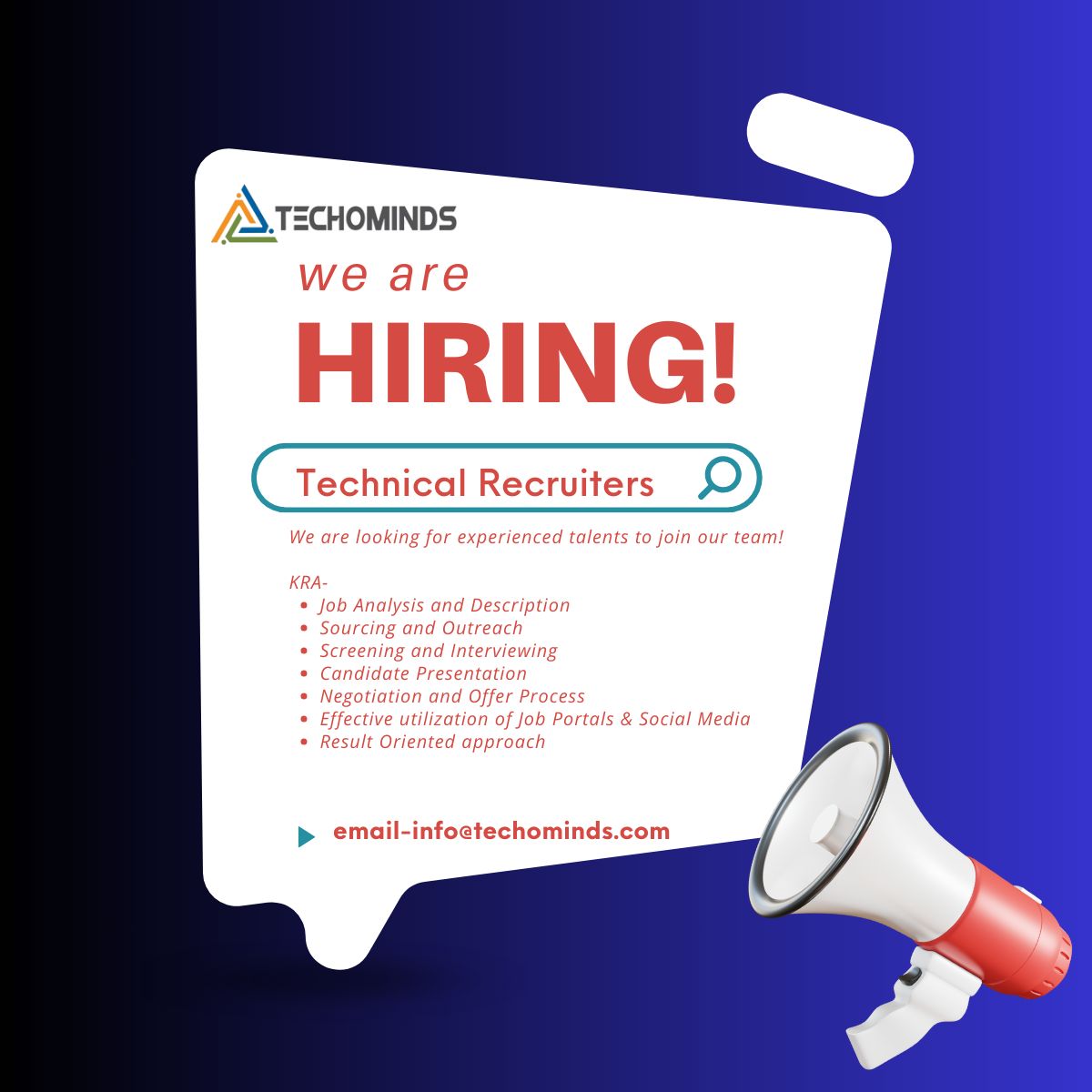 TechoMinds Pvt Ltd on LinkedIn: #hiring #fulltime #wfo TechoMinds Pvt Ltd on LinkedIn: #hiring #fulltime #wfo