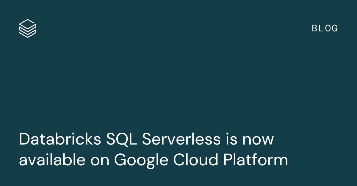 Izek Chen on LinkedIn: Databricks SQL Serverless is now available on ... Izek Chen on LinkedIn: Databricks SQL Serverless is now available on ...