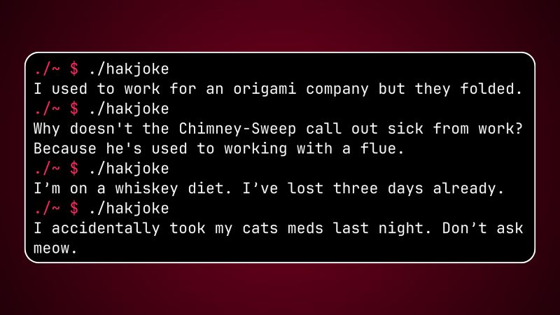 Luke (hakluke) Stephens on LinkedIn: GitHub - hakluke/hakjoke: Gets ... Luke (hakluke) Stephens on LinkedIn: GitHub - hakluke/hakjoke: Gets ...