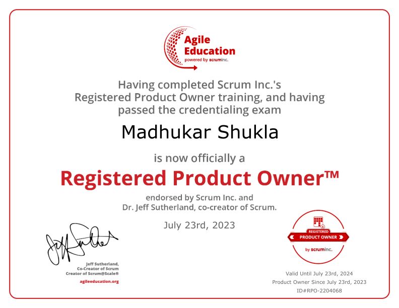 Madhukar Shukla on LinkedIn: #registeredscrum #agileeducation #iwork4dell Madhukar Shukla on LinkedIn: #registeredscrum #agileeducation #iwork4dell