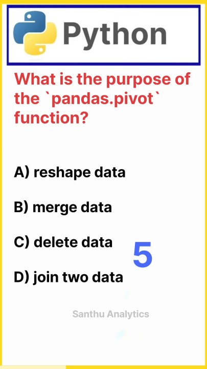 Santhosh Krishnan on LinkedIn: What is the purpose of the 'pandas.pivot ... Santhosh Krishnan on LinkedIn: What is the purpose of the 'pandas.pivot ...