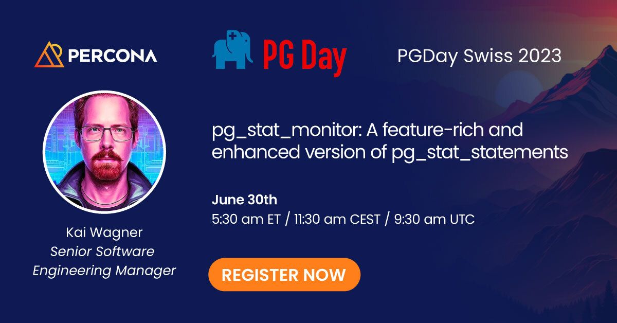 Percona on LinkedIn: PGDay Swiss 2023 Percona on LinkedIn: PGDay Swiss 2023